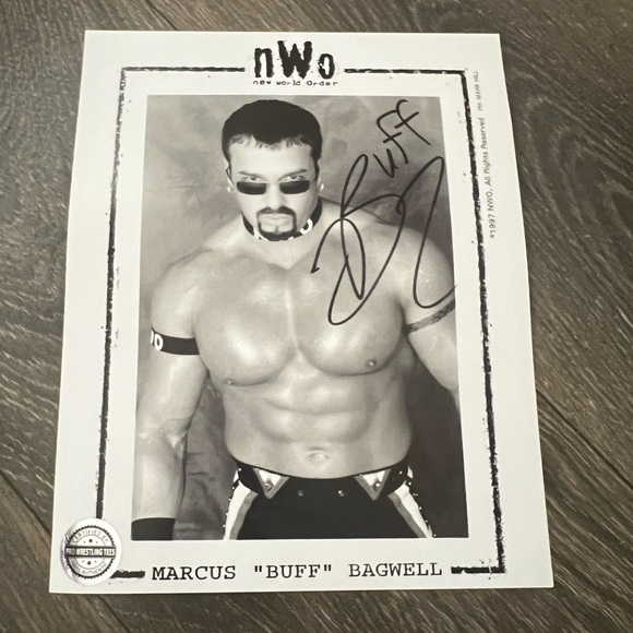 WWE | Other | Nwo Marcus Buff Bagwell Signed Photo | Poshmark